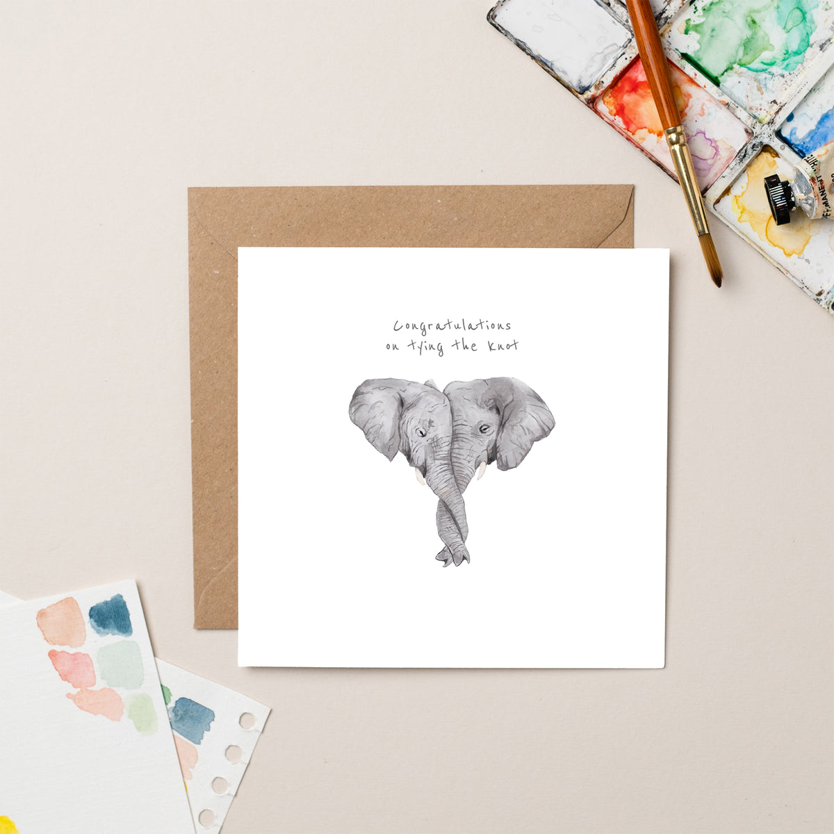 Wedding Day Card | Elephants Tying the Knot – lil wabbit