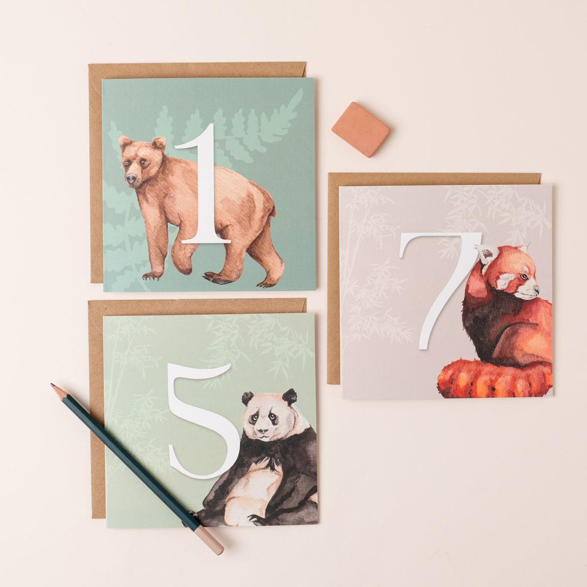 Age Card - Panda Five Card – lil wabbit